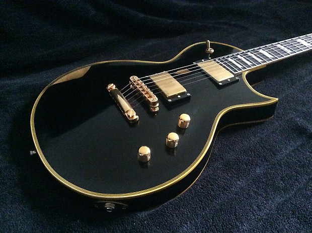 ESP Eclipse II 2016 Vintage Black USA Distressed EMG VBK | Reverb