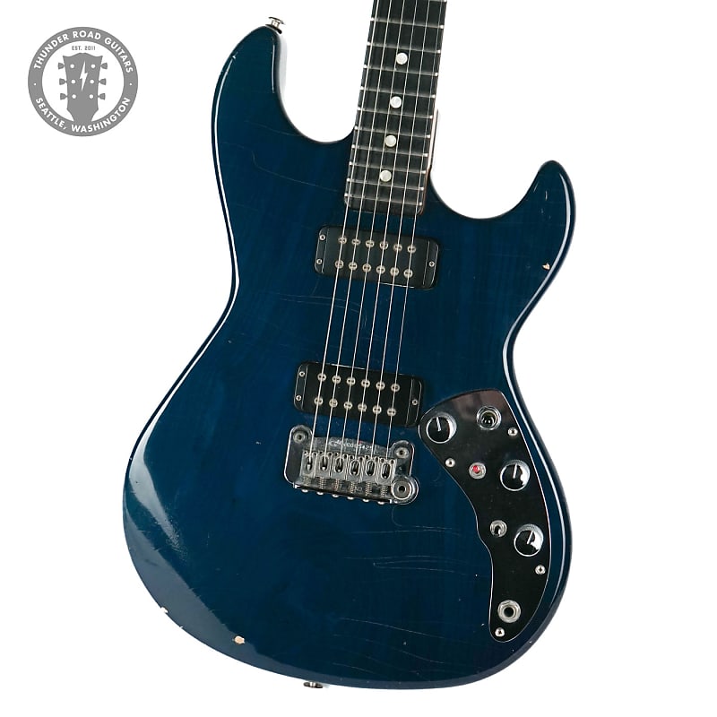 1980s G&L F-100 Series II Transparent Blue | Reverb