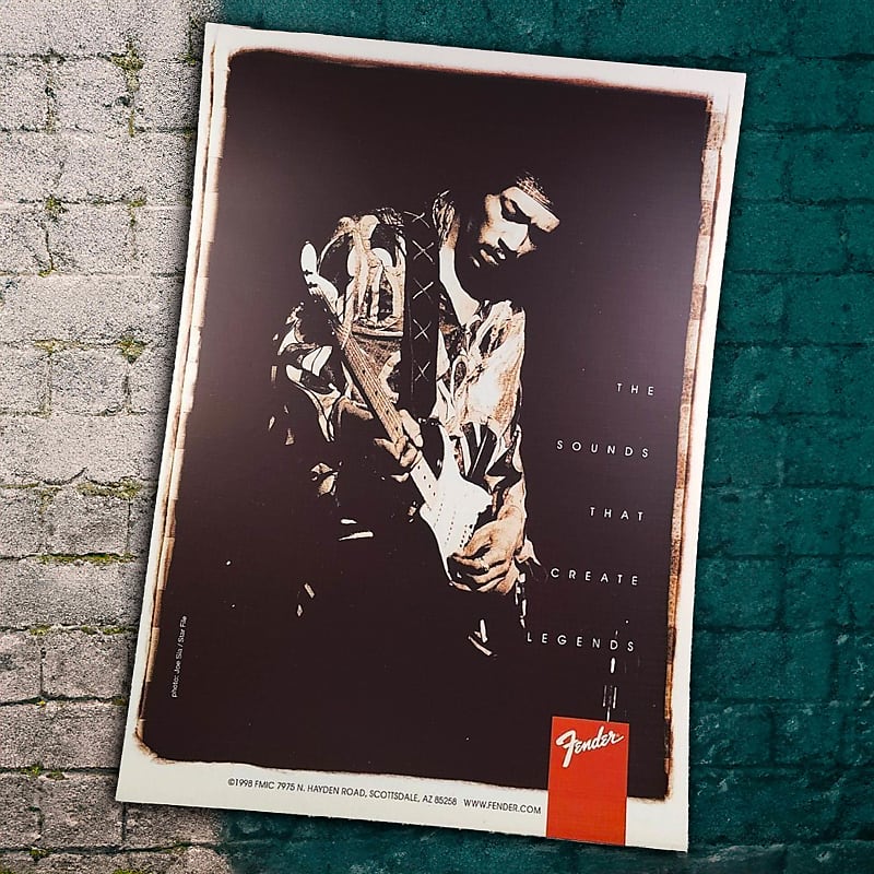 FENDER JIMI HENDRIX POSTER INSANELY RARE LIMITED EDITION | Reverb