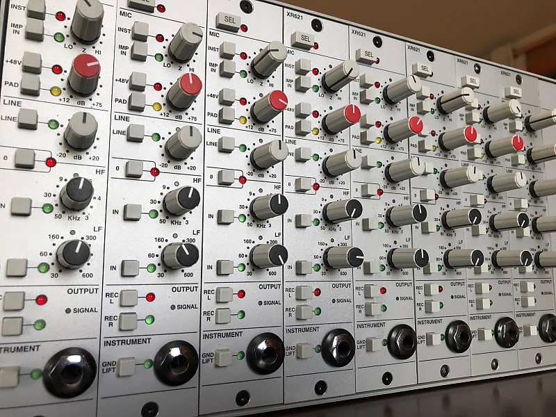 Solid State Logic X-Rack Loaded with 8 XR 621 Pre Modules | Reverb