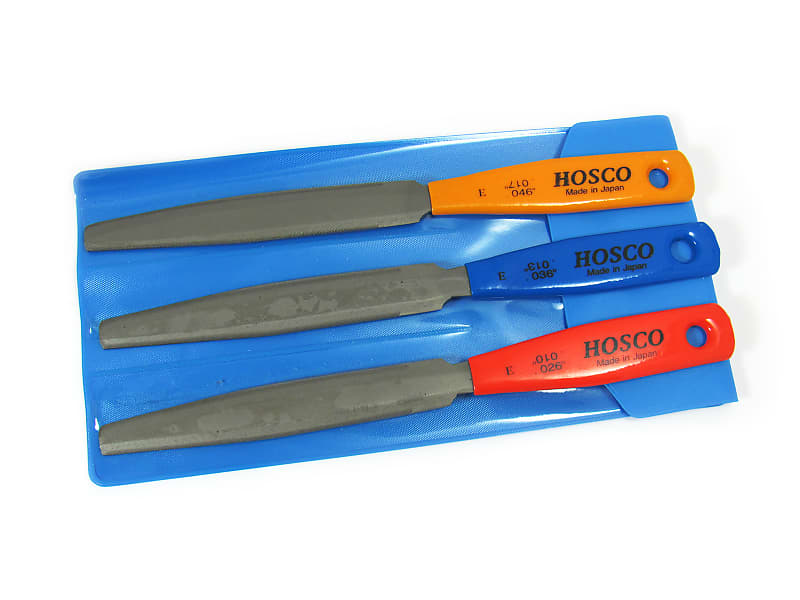 Hosco TL-NF3E Double Sided Nut Files For Electric Guitar | Reverb