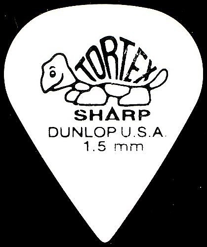 Dunlop Tortex Sharp Guitar Picks 1.50mm White 72 Pack | Reverb