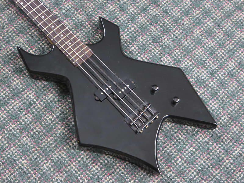 1993 B.C. Rich Platinum Series Warlock Bass Black w/Reverse | Reverb