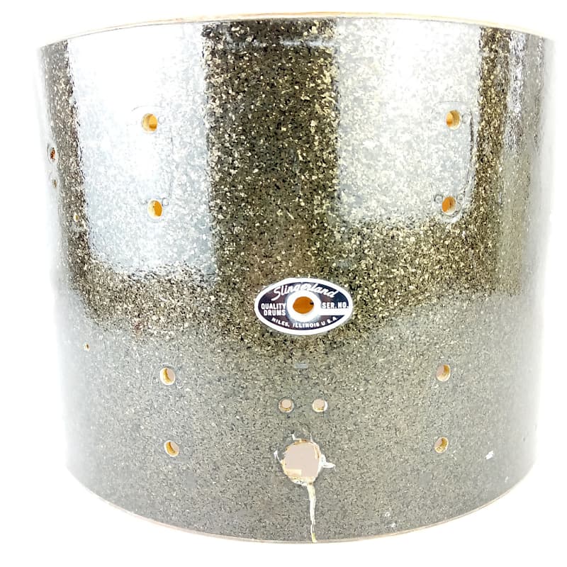 Slingerland 10x14"Black Sparkle Drum Shell Project Vintage | Reverb