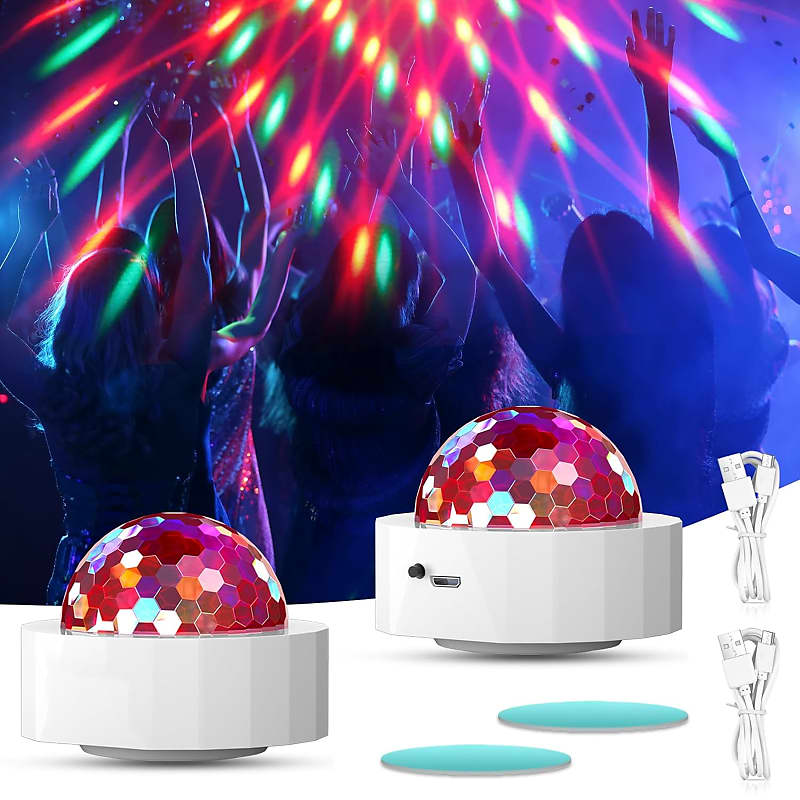 Multi Colour Mini Disco Ball Light - 2Pcs Portable Sound | Reverb UK