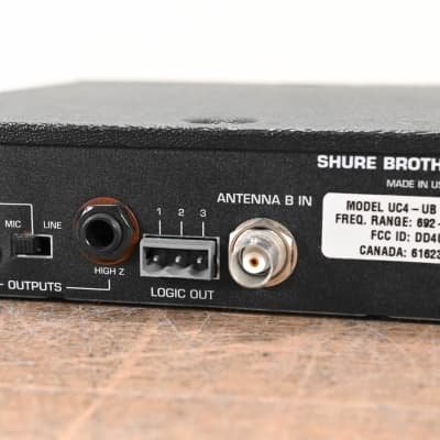 Shure UC4-UB Wireless Receiver - UB Band: 692-716 MHz (NO | Reverb