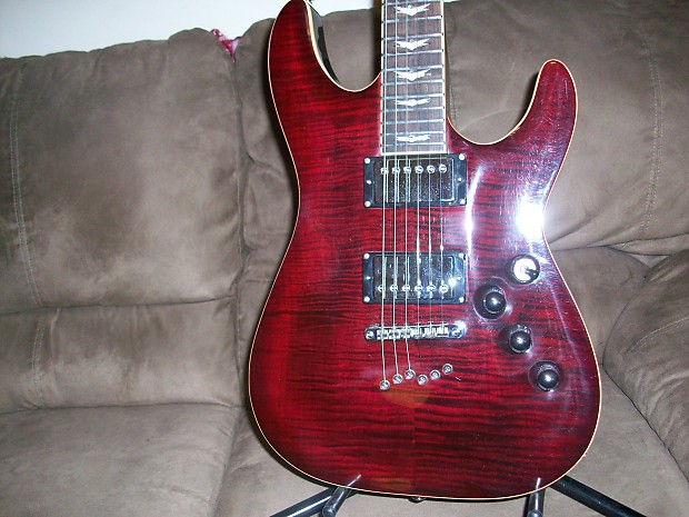 Schecter C-1 Plus Diamond Series in Black Cherry | Reverb