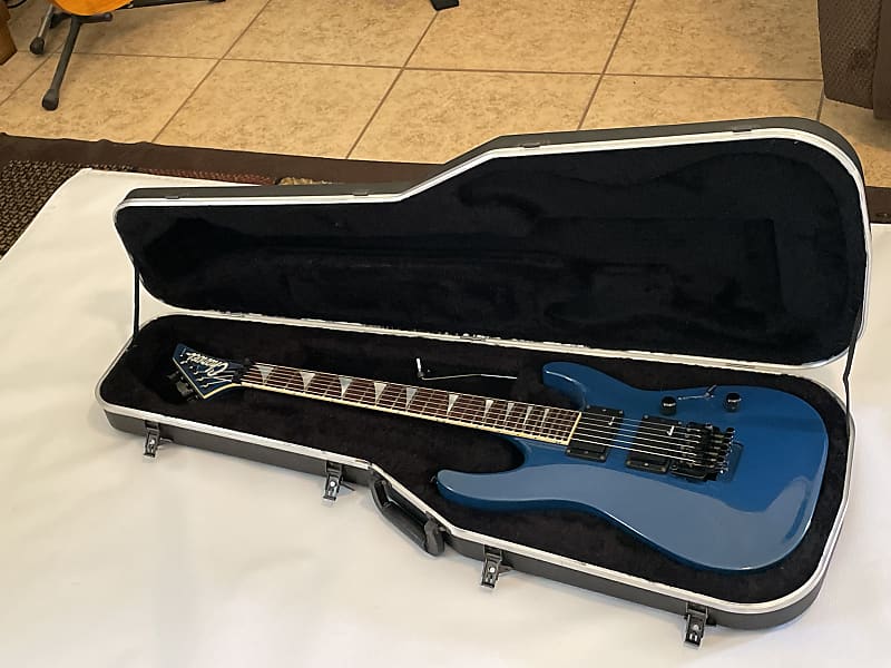 1990 Charvel Jackson 750XL Neck Thru Metallic Blue 6 String | Reverb