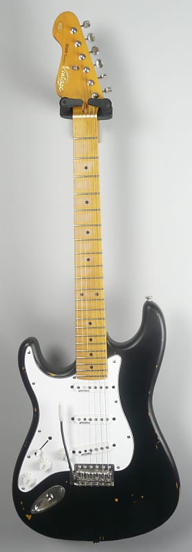 Left handed Strat - Vintage LV6MR Aged Black | Reverb UK