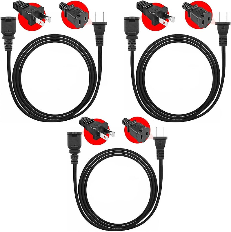 5Core Premium Extension Cord AC 2 Prong Power Cord Cable 6 | Reverb
