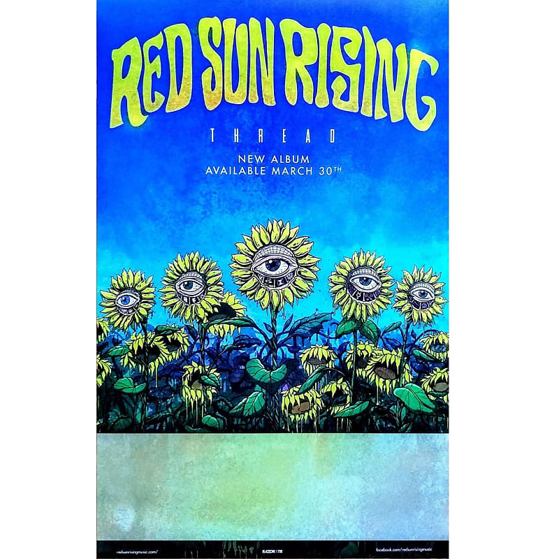 RED SUN RISING - Thread Ltd Ed New Rare Poster Display! | Reverb