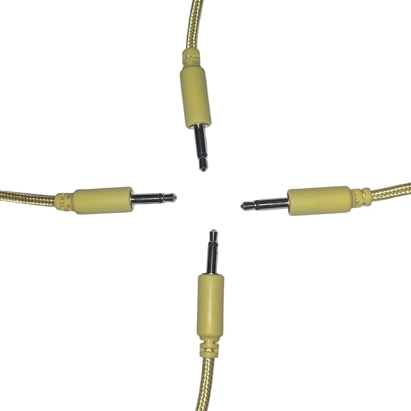 9in Eurorack Patch Cable 2025 - Yellow braided | Reverb