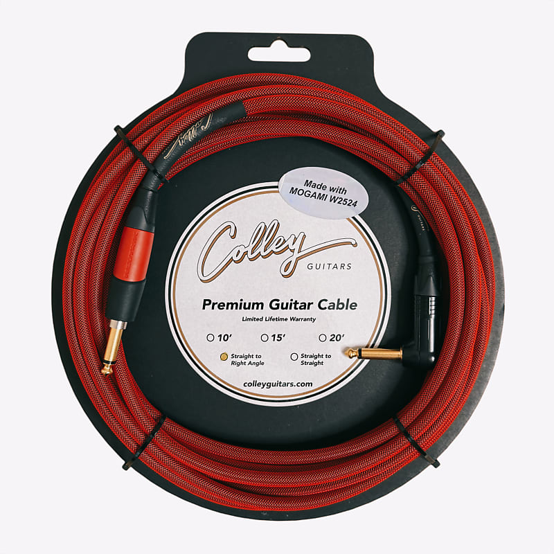 Colley Guitars Premium Silent Guitar Cable, Mogami, Neutrik | Reverb