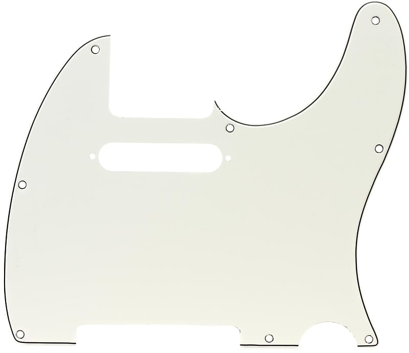 Fender 8-hole Modern Telecaster Pickguard - 3-ply Parchment | Reverb
