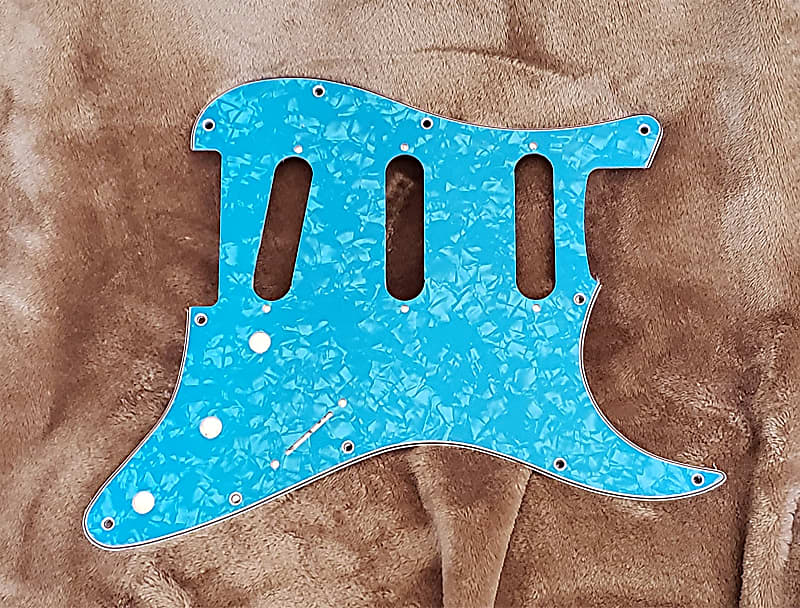 My last Strat Pearl Pick Guard in a beautiful Light Blue | Reverb