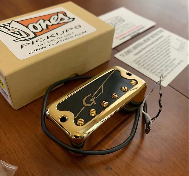 TV Jones TV-HT Bridge Pickup - Gold Universal Mount Gretsch | Reverb