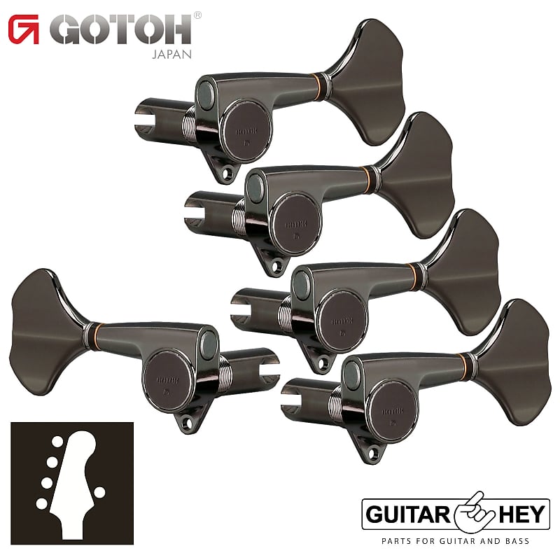 NEW Gotoh GB707 5-String Bass Machine Heads Set L4+R1 TUNERS | Reverb