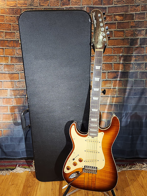 Hamiltone NT/ST Left-Handed Electric Guitar Burnt Amber Burst | Reverb