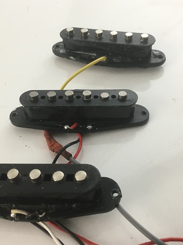 Fender Vintage Strat Pickups + Wiring Squier MIM 1990s | Reverb