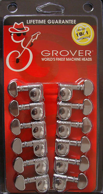Grover 305C12 Mid-Size Rotomatics® 12-String Tuning Machines, | Reverb