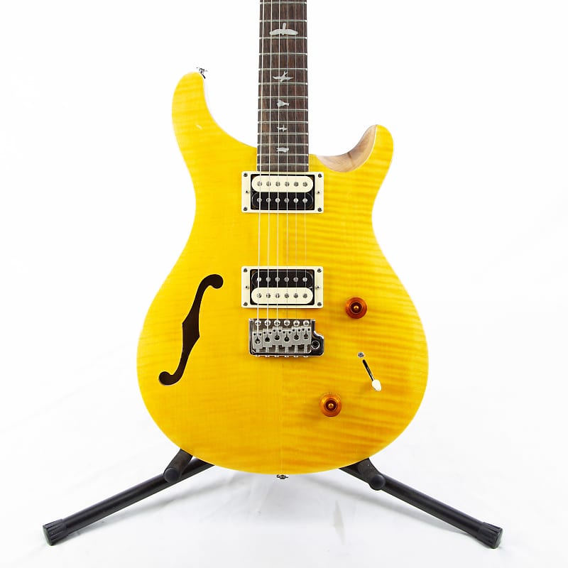 PRS SE Custom 22 Semi-Hollow 2022 - Santana Yellow | Reverb