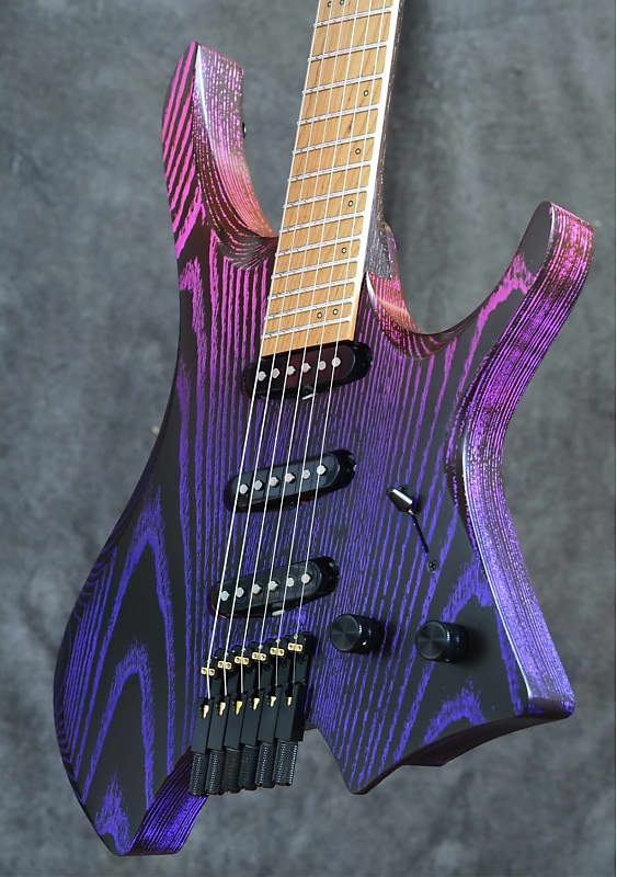 Headless Multiscale Guitar - Neon Purple Fade | Reverb