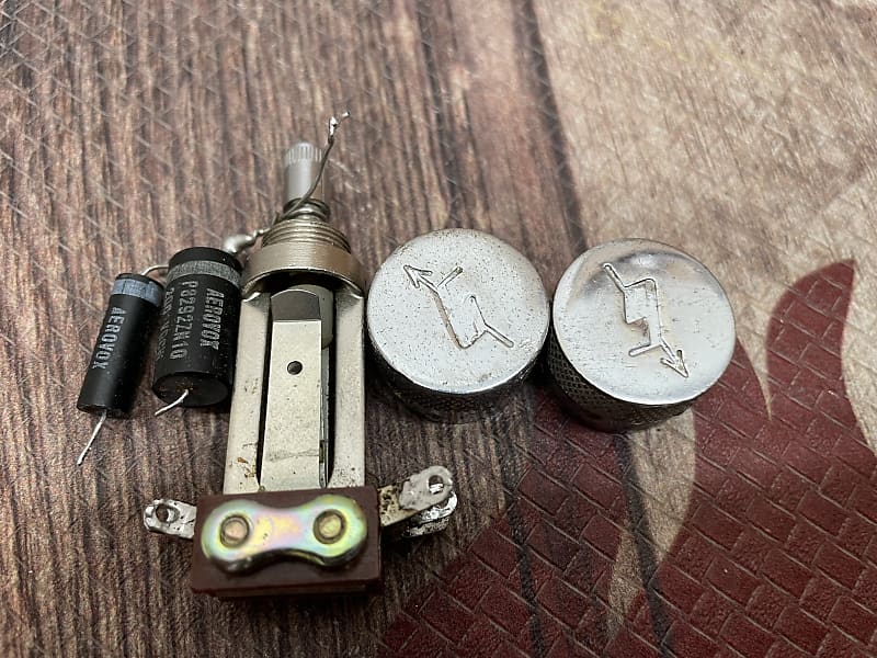 Gretsch vintage parts Switchcraft tone, knobs 1960 Chrome | Reverb