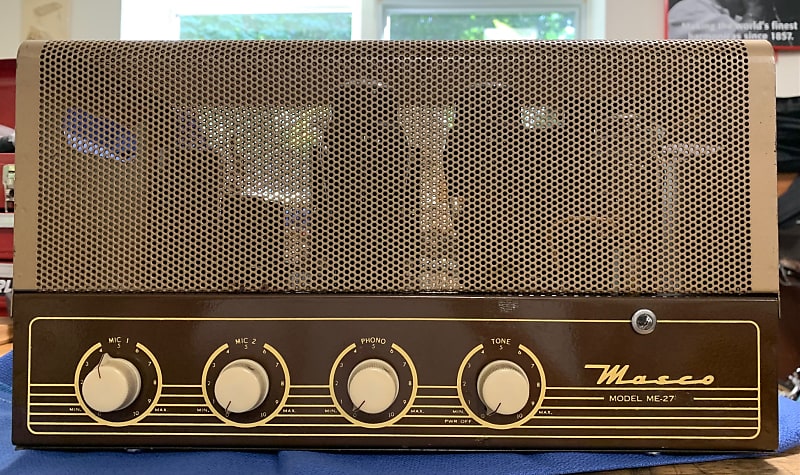 Masco ME-27 tube PA amplifier guitar harmonica | Reverb