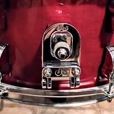 PDP CUSTOM FLOOR SNARE/TOM - CRIMSON RED MAHOGANY LACQUER - | Reverb