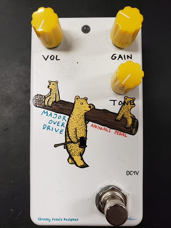 Animals Pedals Surfing Bear Overdrive - White | Reverb
