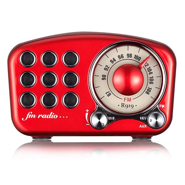 Vintage Radio - Red | Reverb