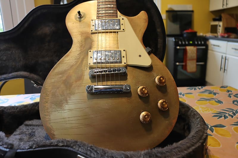 GIBSON LES PAUL GOLD TOP with beautiful relic and TKL vintage | Reverb