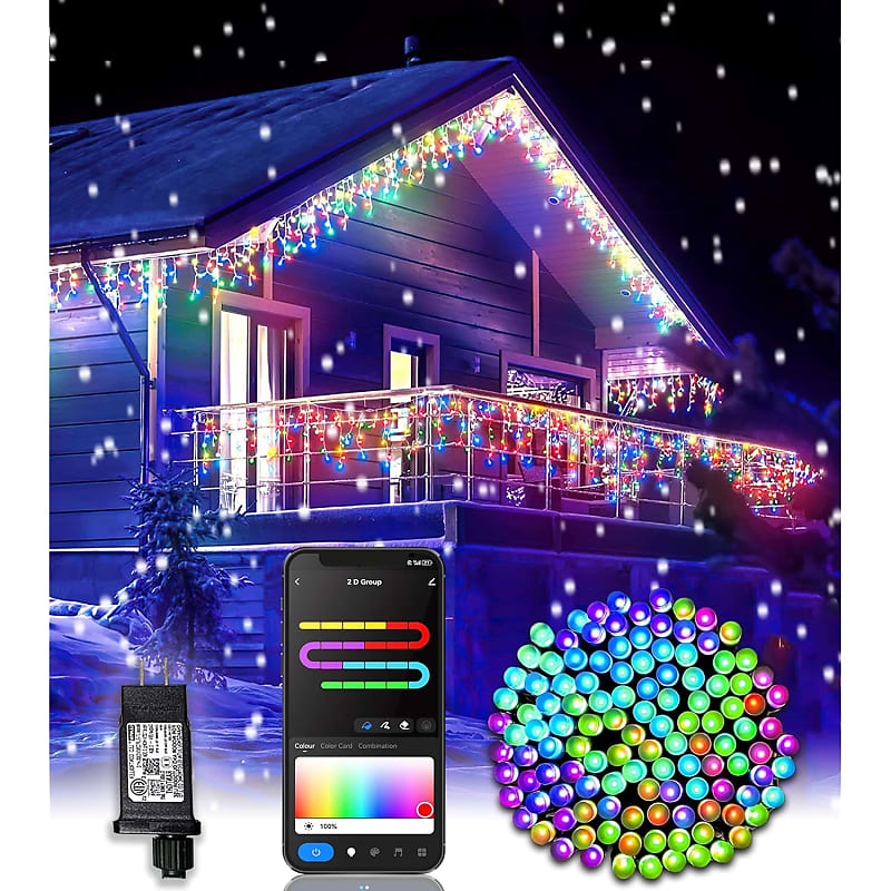 Smart Christmas Lights 75Ft 200 Leds Smart Lights Segmented | Reverb