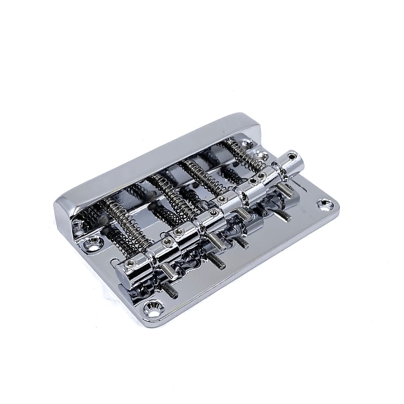 SLM Alvarez AEB4B Chrome 4 String Bass Guitar Bridge 4 screw | Reverb