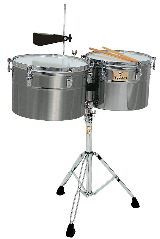 Tycoon Percussion Timbales Drum Set Extra-Deep Shell Brushed | Reverb