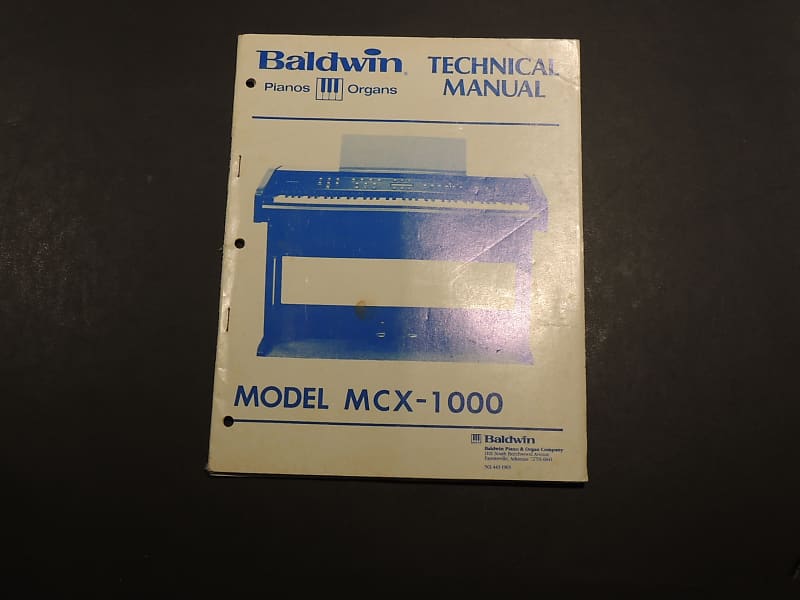 Baldwin Model MCX-1000 Technical Manual [Three Wave Music] | Reverb
