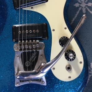 Mosrite The Ventures Electric Guitar circa 1966 Blue Sparkle | Reverb