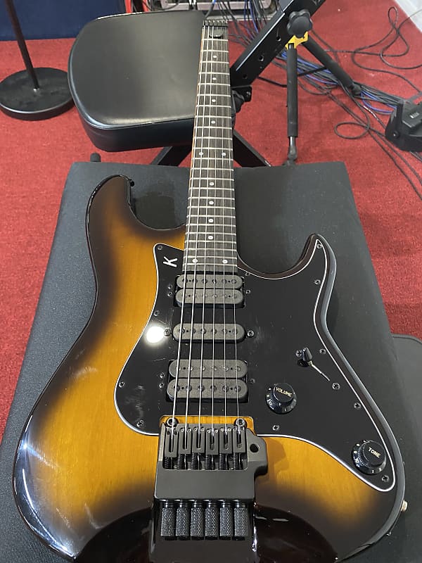 Kiesel Headless Delos 2022 Translucent Yellow with Black | Reverb