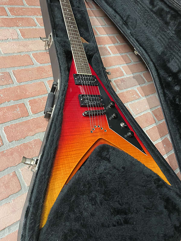 ESP LTD DV8-R Dave Mustaine #100 Tequila Sunrise | Reverb