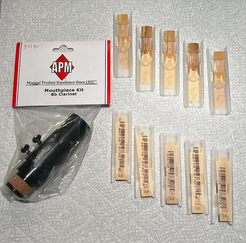 APM Clarinet Mouthpiece Kit and Rico Reeds | Reverb