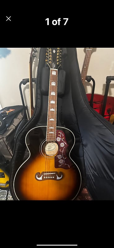 Epiphone J200 jumbo 12/6 2022 - Sunburst | Reverb