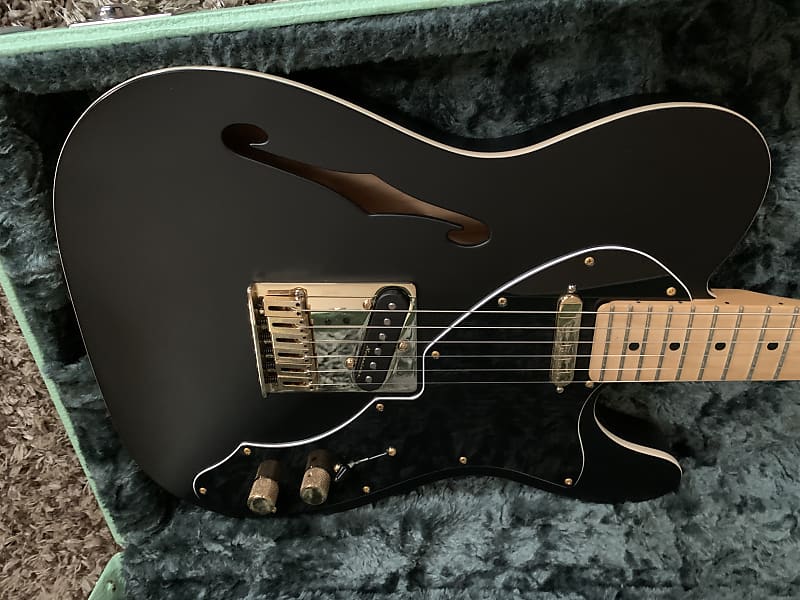 Fender FSR Deluxe Telecaster Thinline Noir 2019 Matte black | Reverb