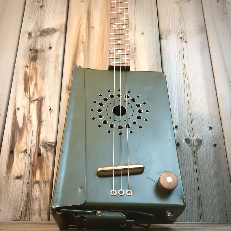 "Bullseye" Ammo Can Guitar Cigar Box Guitar Style | Reverb