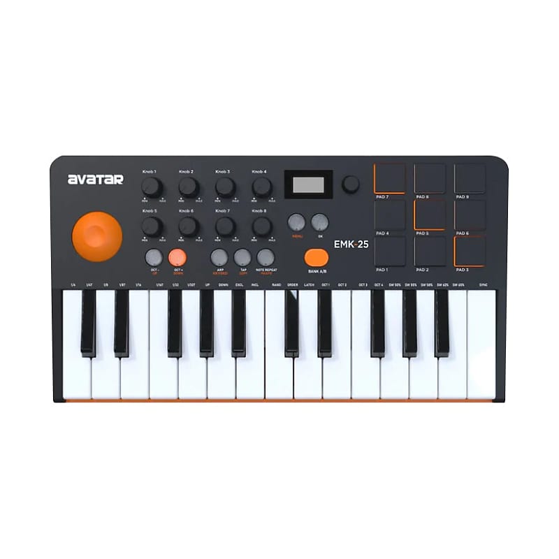 AVATAR EMK-25, 25 Keys MIDI Compact Keyboard Controller ( HXW | Reverb
