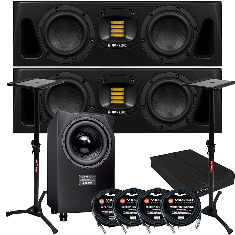 Adam Audio A44H Dual 4" Active Studio Monitors (Pair), Sub10 | Reverb