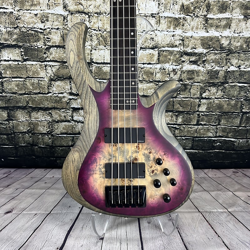 Schecter Riot-5 Bass Aurora Burst With Case (Used) | Reverb