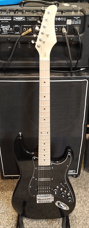 Black HHH Hot-Rod Strat | 2x Single Coil Sized Hot-Rails + | Reverb