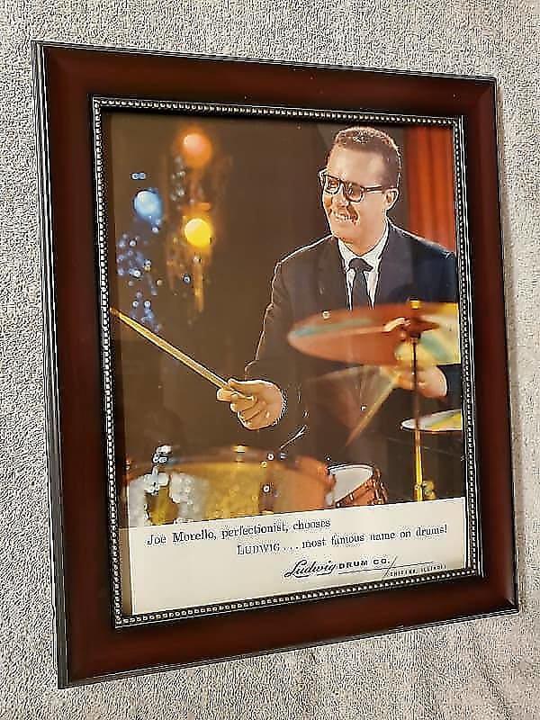 1959 Ludwig Drums Color Promotional Ad Framed Joe Morello | Reverb