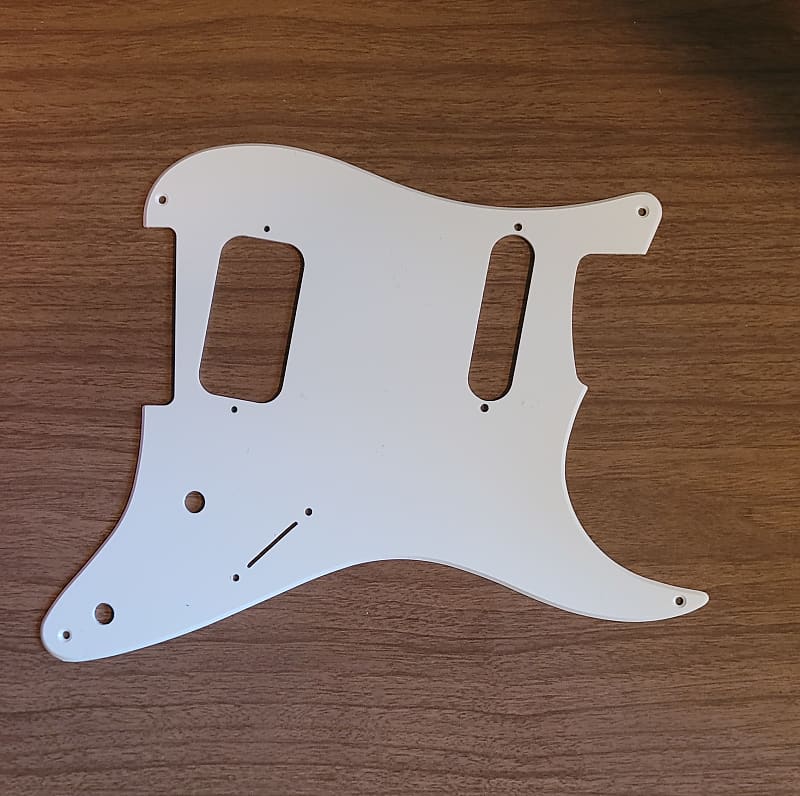 Strat Pickguard - Jag-Stang Style - 1 ply white - 8 hole | Reverb
