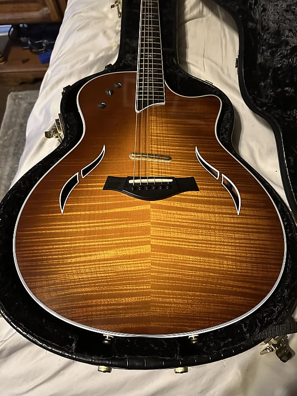Taylor T5 Custom with flamed maple top tobacco sunburst. | Reverb